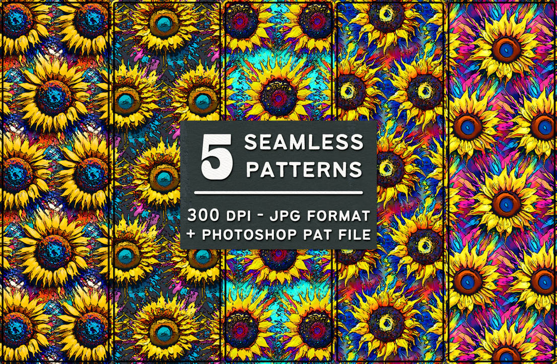 Free seamless tiling sunflower patterns by HGGraphicDesigns on DeviantArt