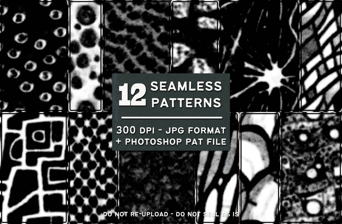 Free Blurry Black And White Seamless Pattern Set by HGGraphicDesigns on ...