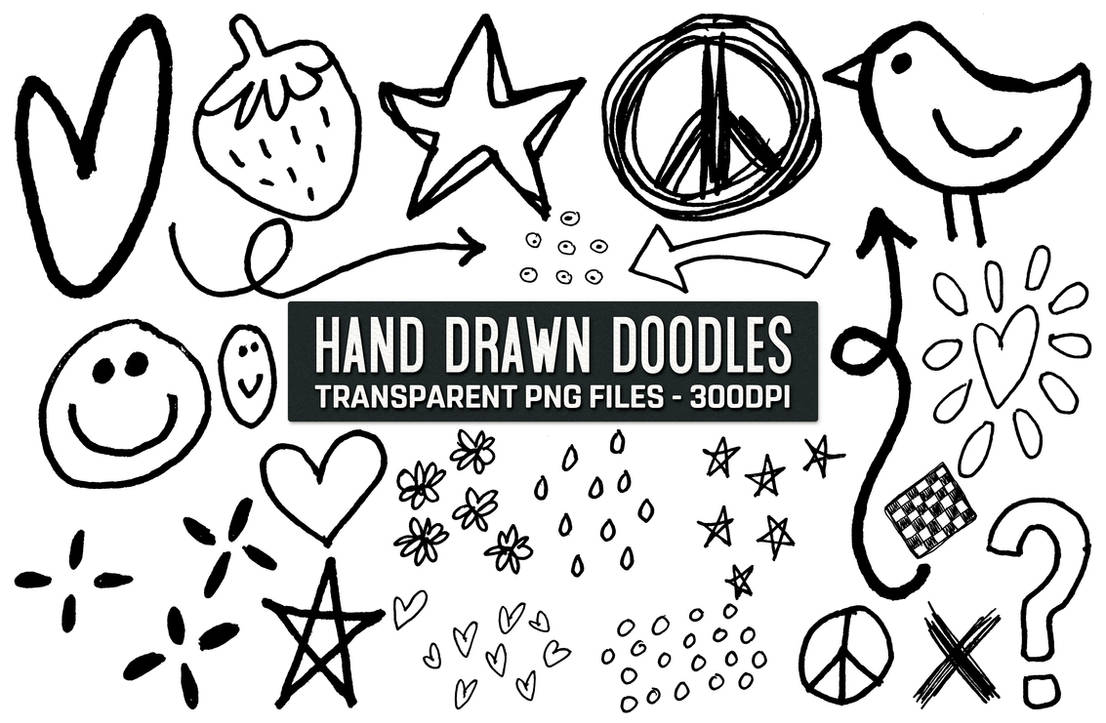 Free Hand Drawn Doodles PNG Clipart Pack by HGGraphicDesigns on DeviantArt