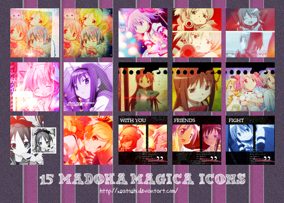 Madoka Magica Icons - Pack by xSatoshi on DeviantArt