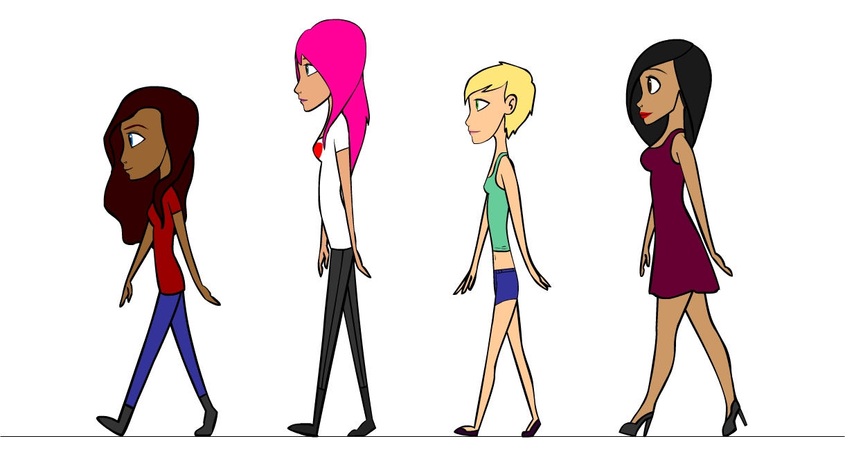 Girls Walk Cycle by briequeso on DeviantArt