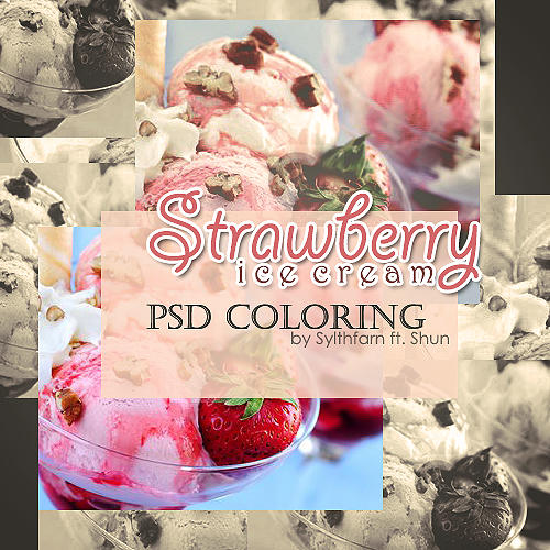 Strawberry Ice Cream PSD Coloring by AiiroAkikaze on DeviantArt