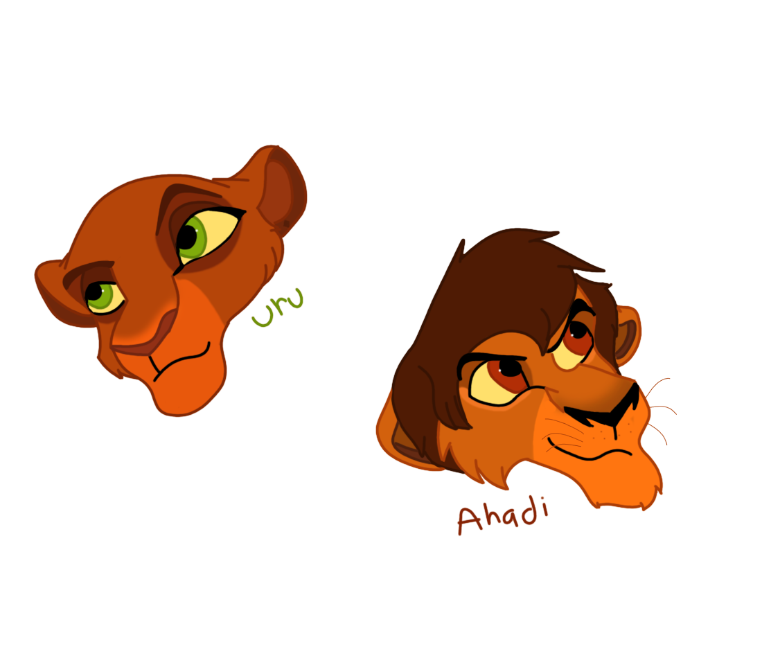 Ahadi and Uru redesign by doodlebuggart on DeviantArt