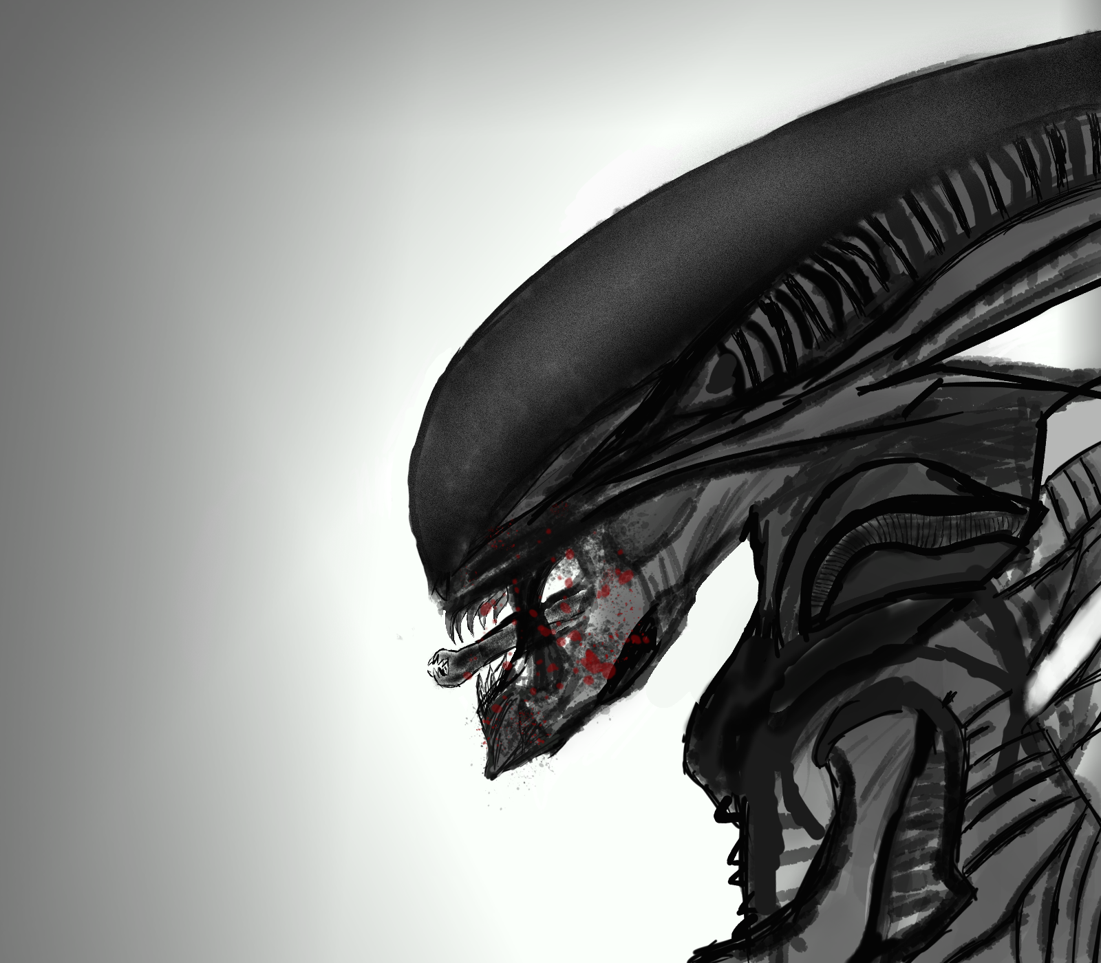 The Alein In Progress by osijedi on DeviantArt