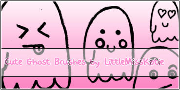 Cute Ghost Brush Set by LittleMissKatie on DeviantArt