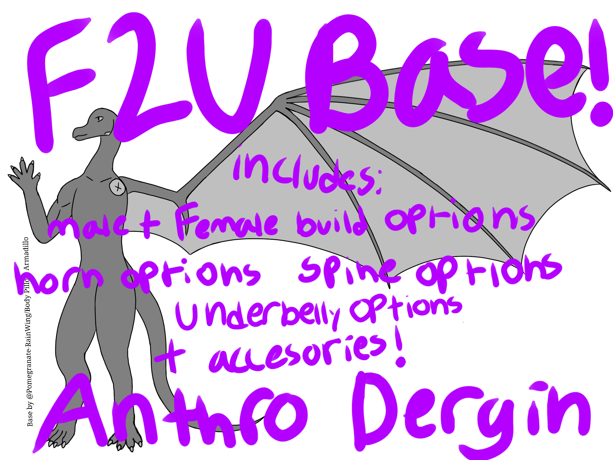 Free to Use Anthro Dragon Base by Pomegranate-RainWing on DeviantArt