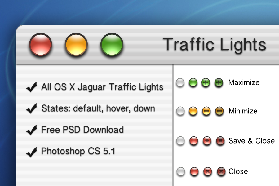 OS X Jaguar TrafficLights by P0T4T0x on DeviantArt