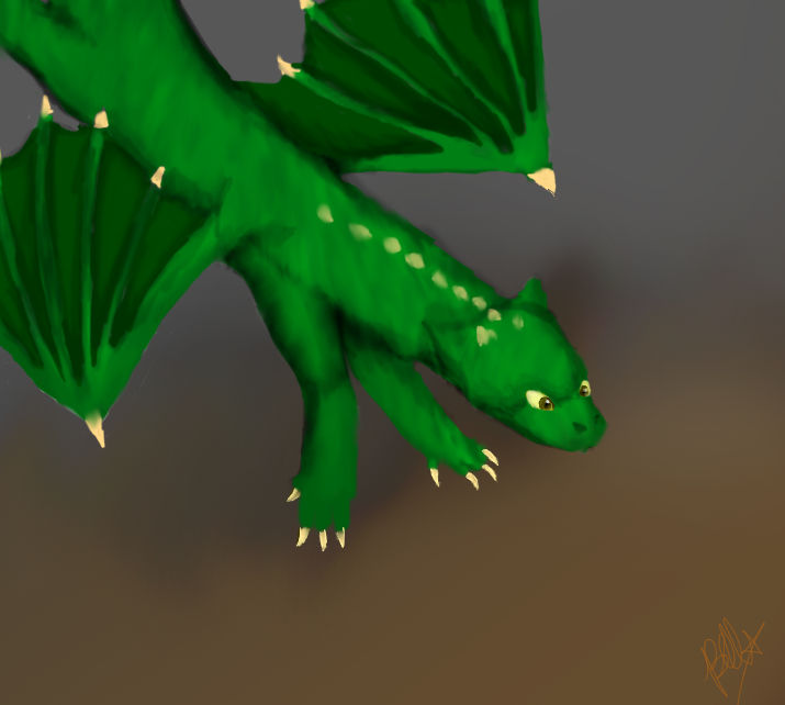 Dragon Flying by GoldieTheWolf on DeviantArt