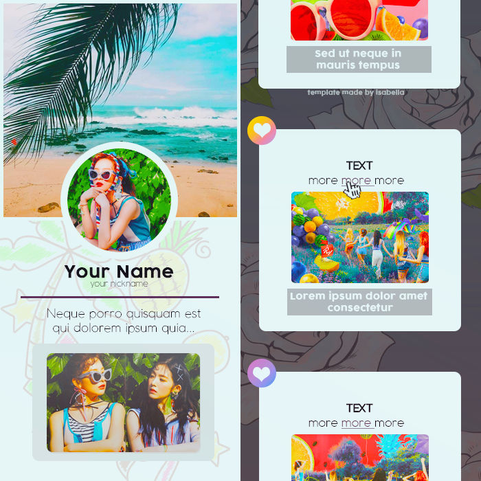 Tumblr template by GangnamGirlx on DeviantArt