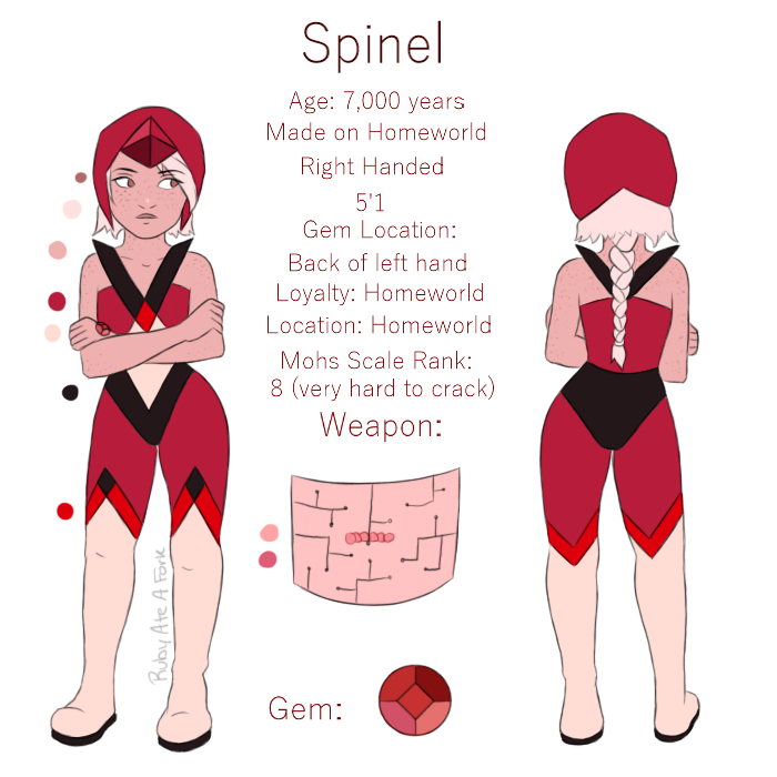 Spinel Gemsona Reference by CeccaRawr on DeviantArt