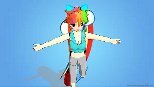 Rainbow Dash MMD + DL W/ tail by FoxKitsune123 on DeviantArt
