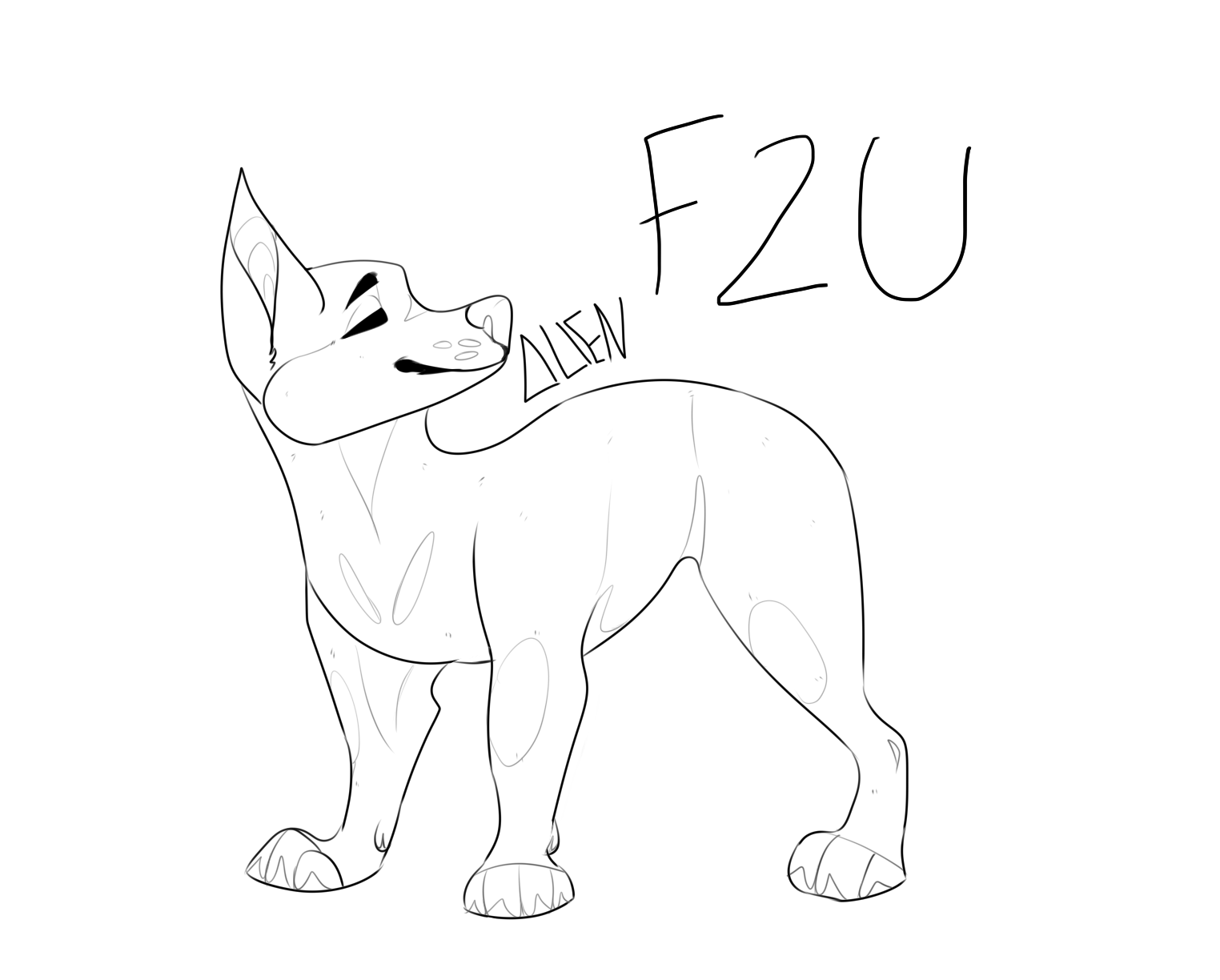 F2U || Dog lineart by eggwoos on DeviantArt