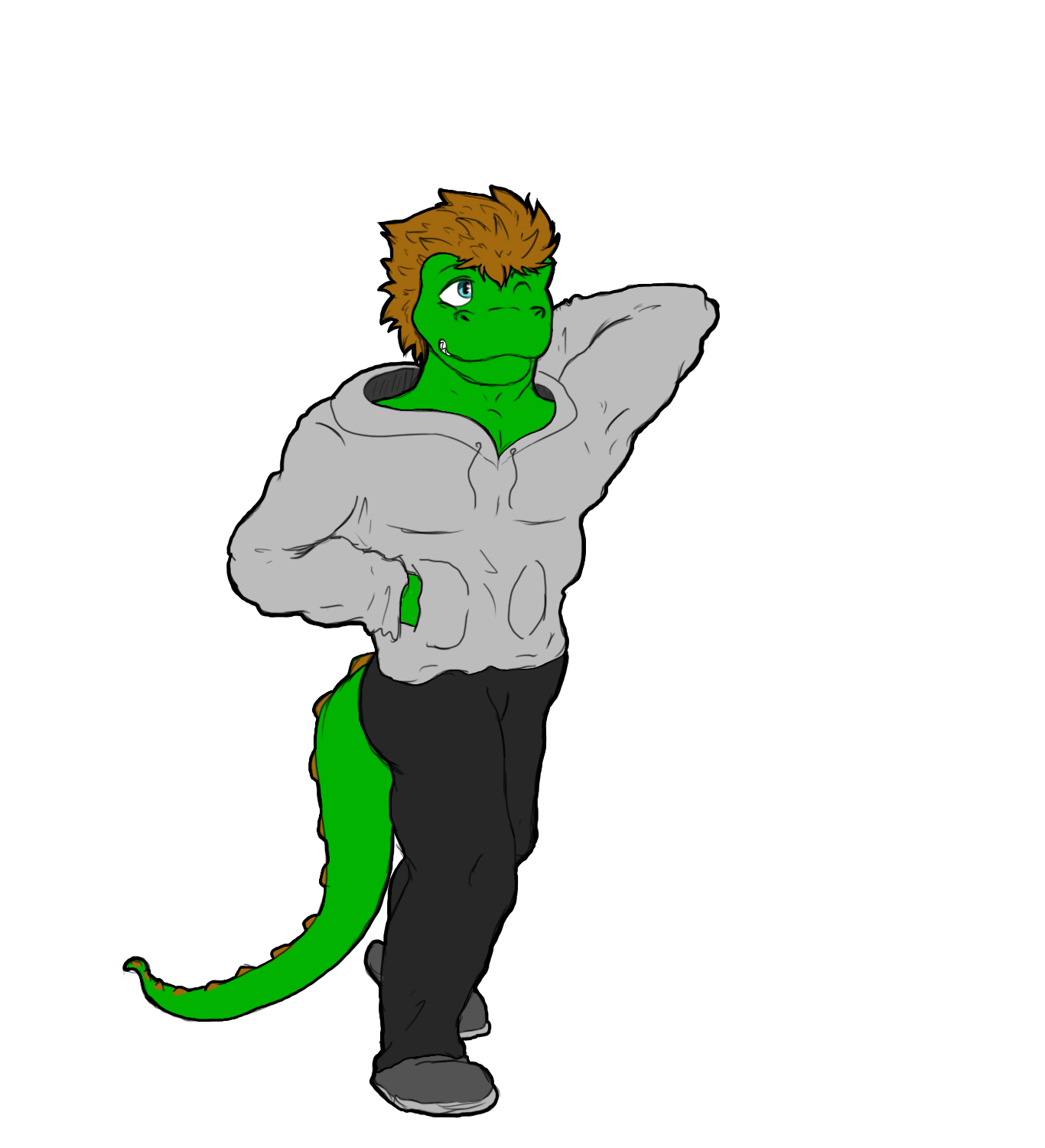 Request Route #1 - Lizard - Muscle Growth 01 by FurryRific on DeviantArt