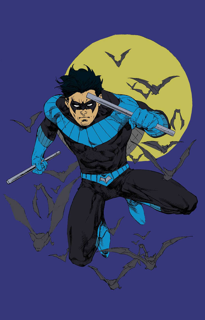 Nightwing FLAT by Javins on DeviantArt