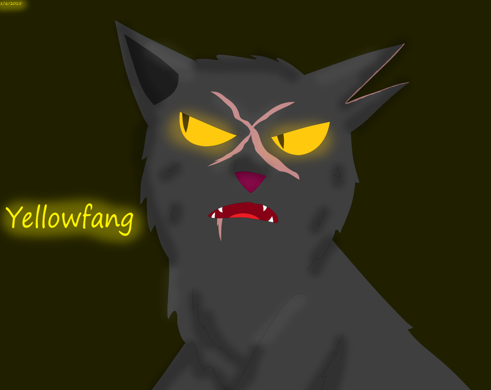 Warriors : Yellowfang by PlagueWerewolf on DeviantArt