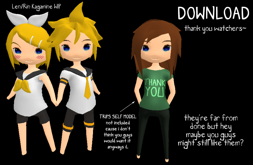 MMD Len/Rin Model WIP Download by Trippy-Rabbit on DeviantArt