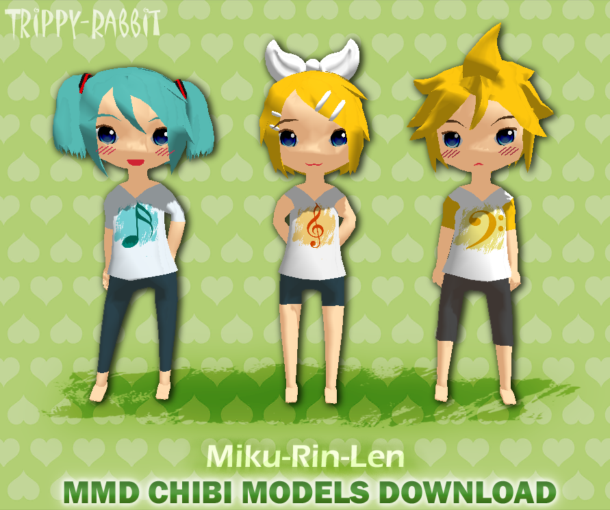 Mmd Chibi Miku Rin And Len Download Trips By Trippy Rabbit On Deviantart