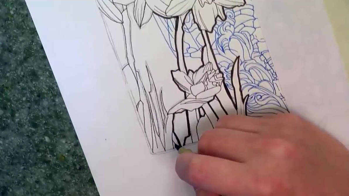 Time Lapse - Inking Lady of March by AngelaSasser on DeviantArt