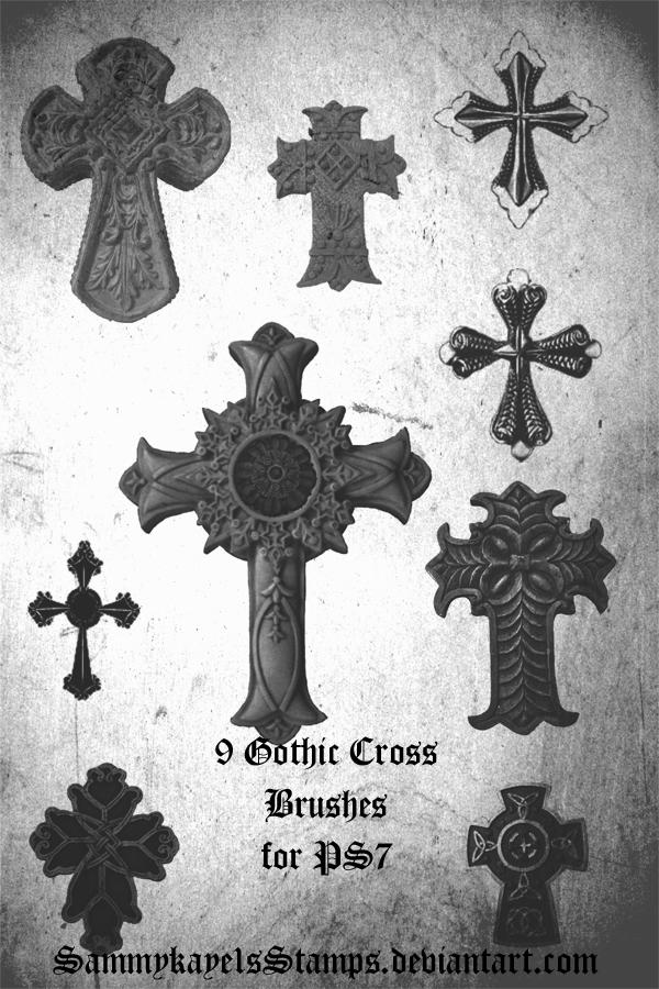 Gothic Cross Brushes by Sammykaye1sStamps on DeviantArt