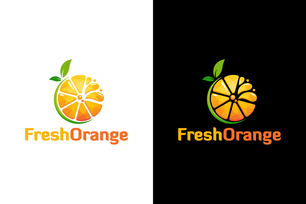 fresh orange juice slice logo vector illustration by Javanesia45 on ...