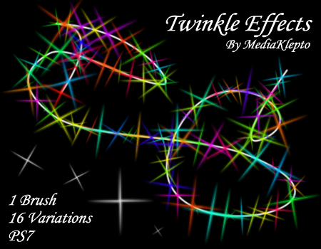 PS7 - Twinkle Effect Brushes by mediaklepto on DeviantArt