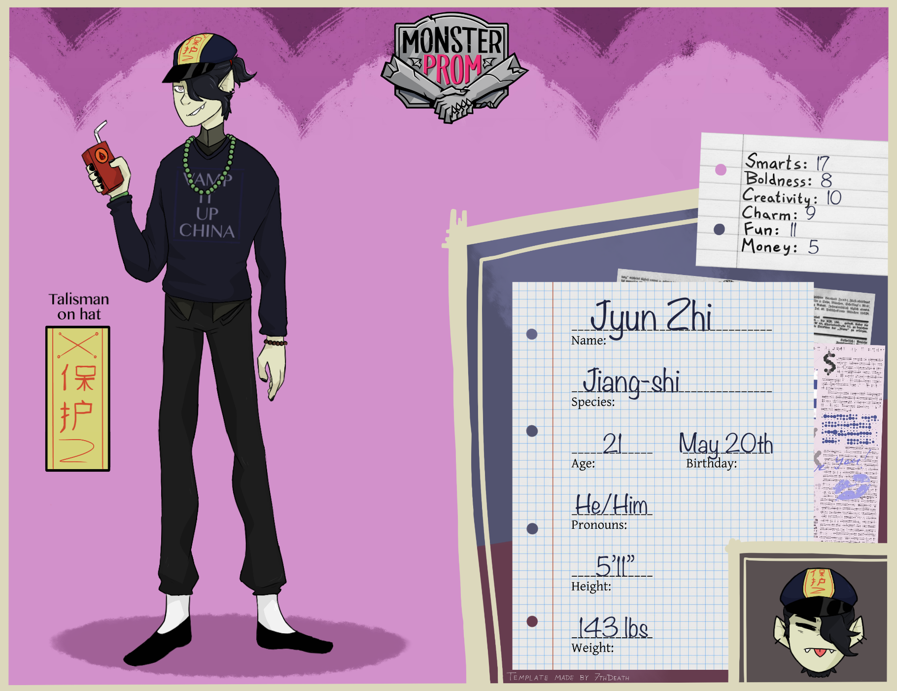 [Monster Prom OC] Jyun Zhi by SaikoSaiLent on DeviantArt