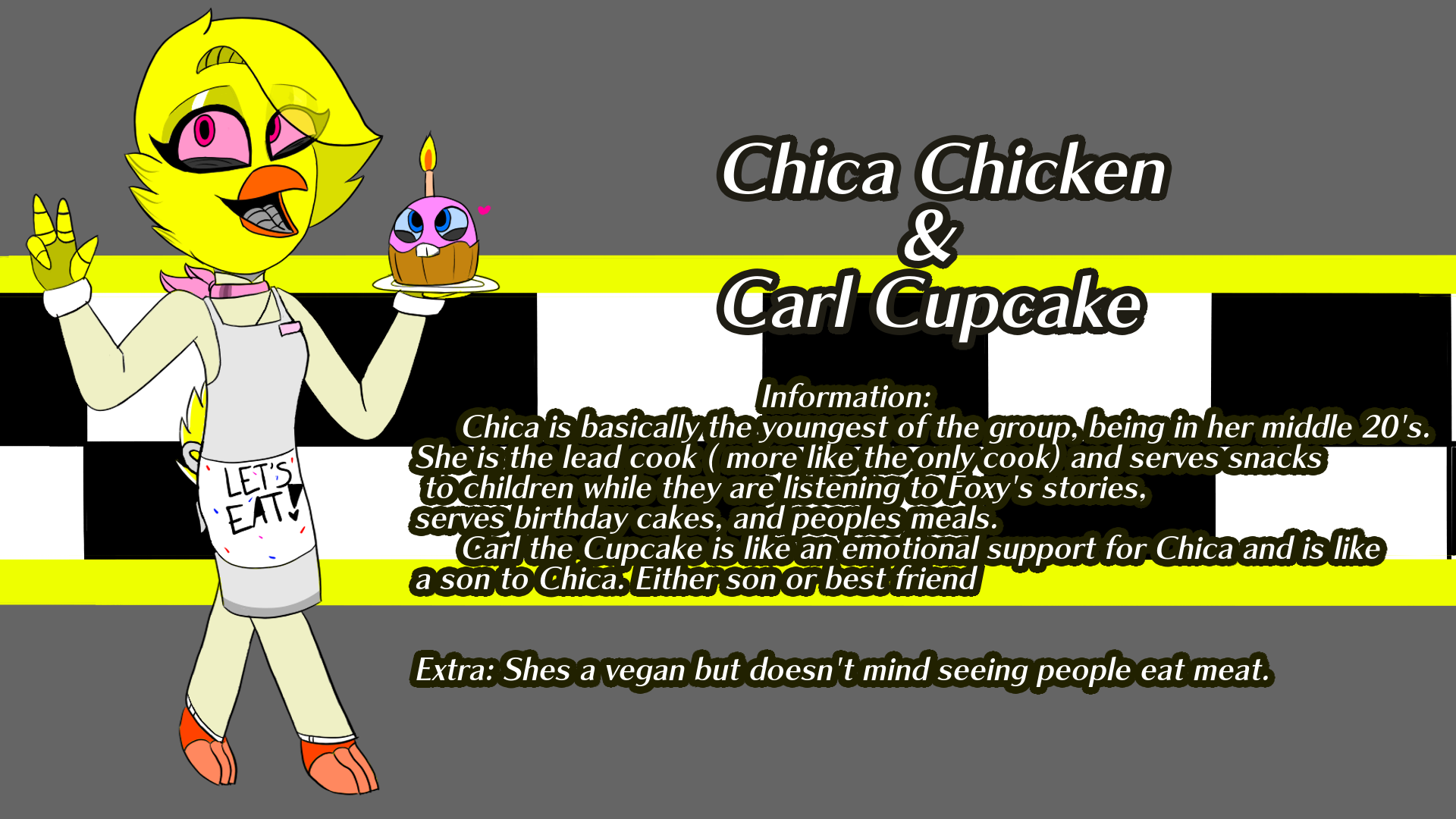 Chica Chicken and Carl C. II FNaF 1 character #4 by MilaCreate on ...