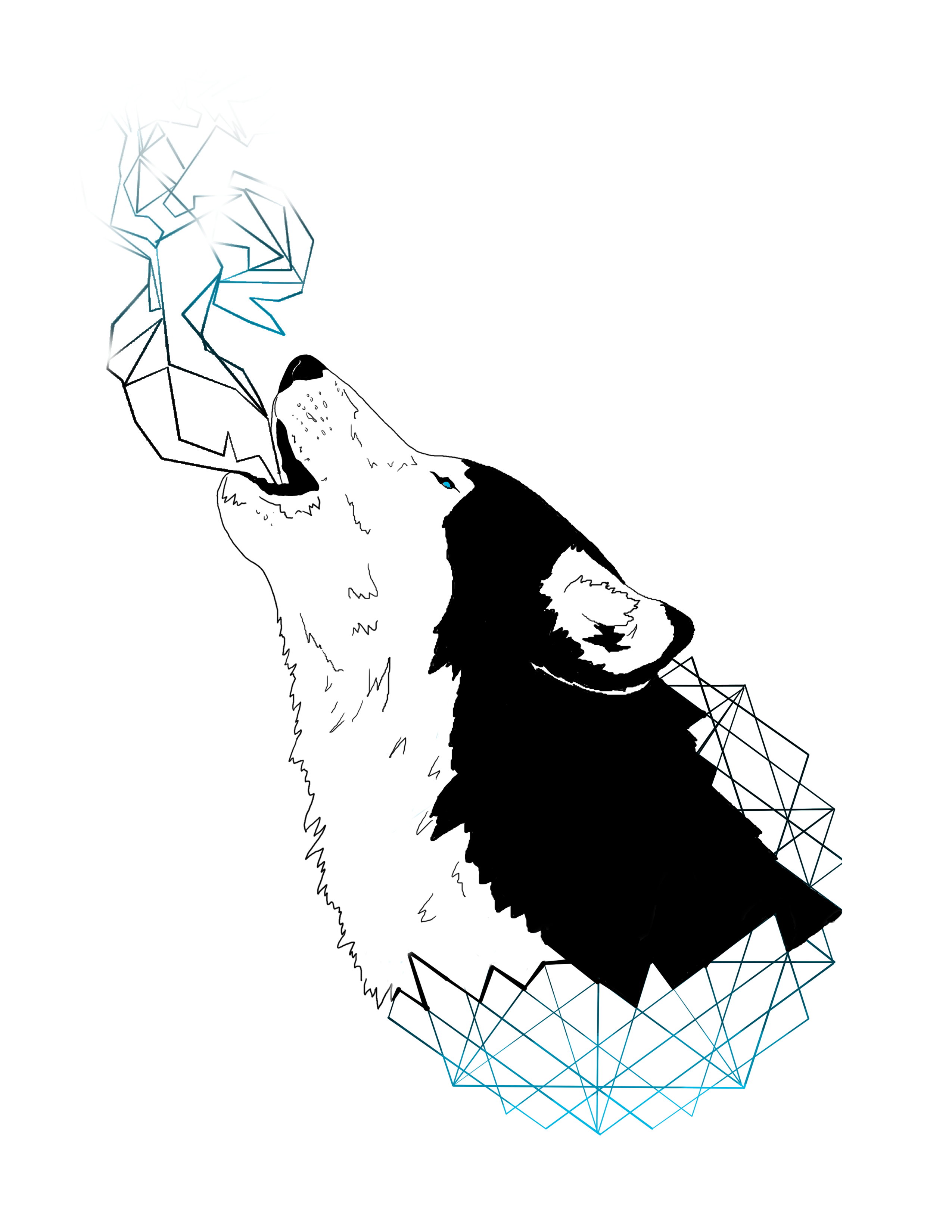 Geometric Wolf Wallpaper