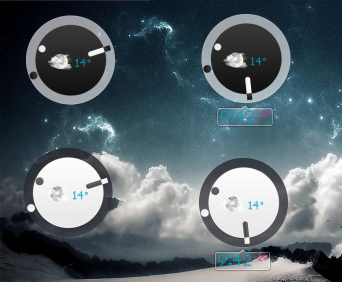 Clockweather for Rainmeter by xkL1BuR on DeviantArt