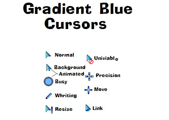 Blue Gradient Cursors by FeLiPeSouL on DeviantArt