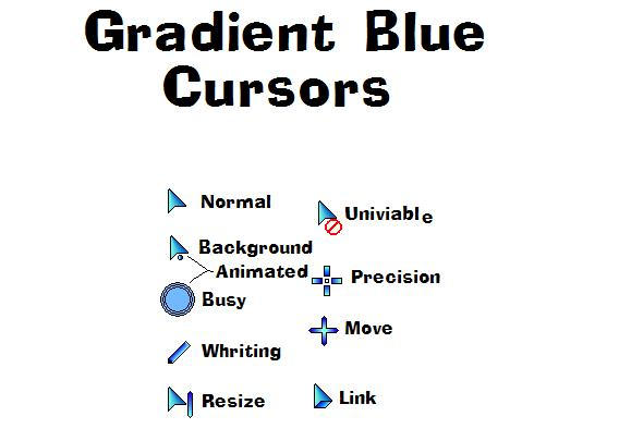 Blue Gradient Cursors by FeLiPeSouL on DeviantArt