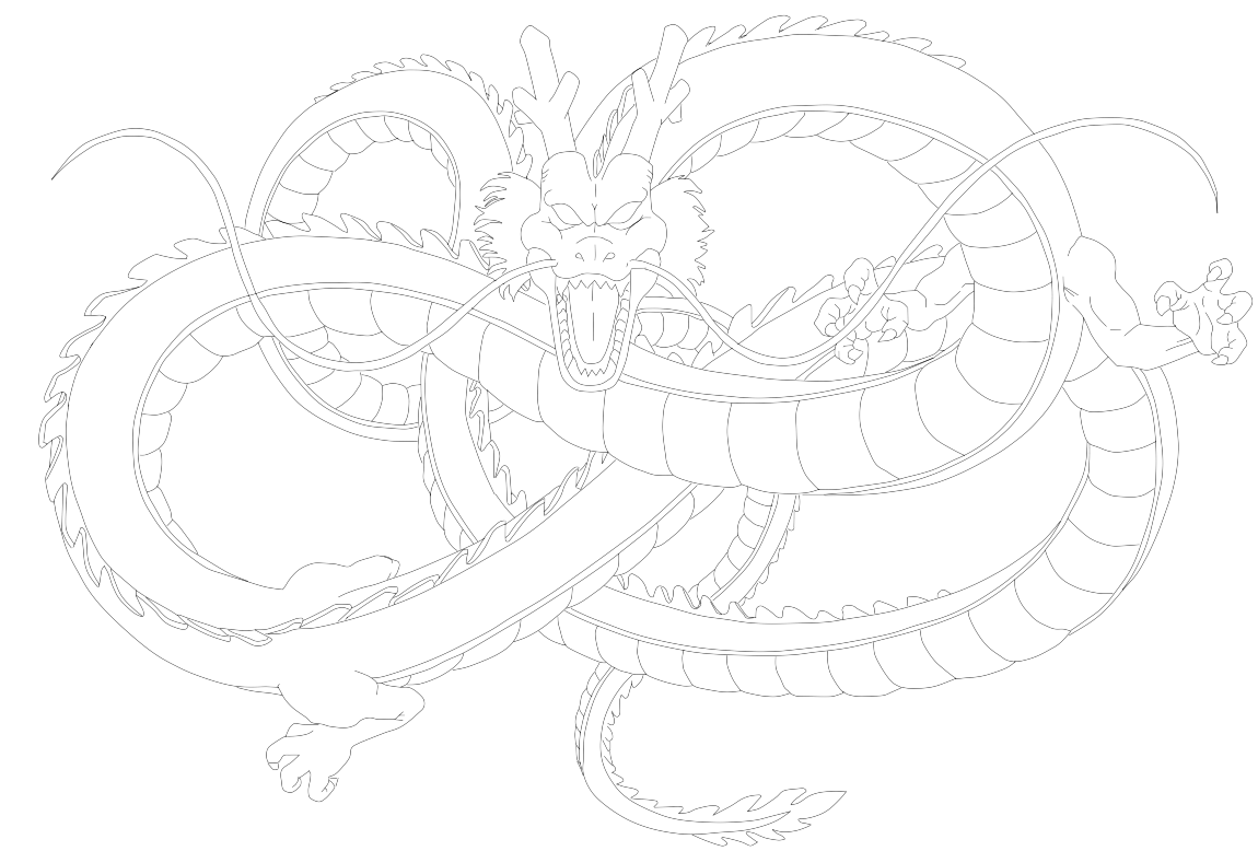 Shenlong - DBZ - LineArt by TheGui on DeviantArt