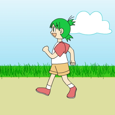 Yotsuba Walking by thien-y on DeviantArt