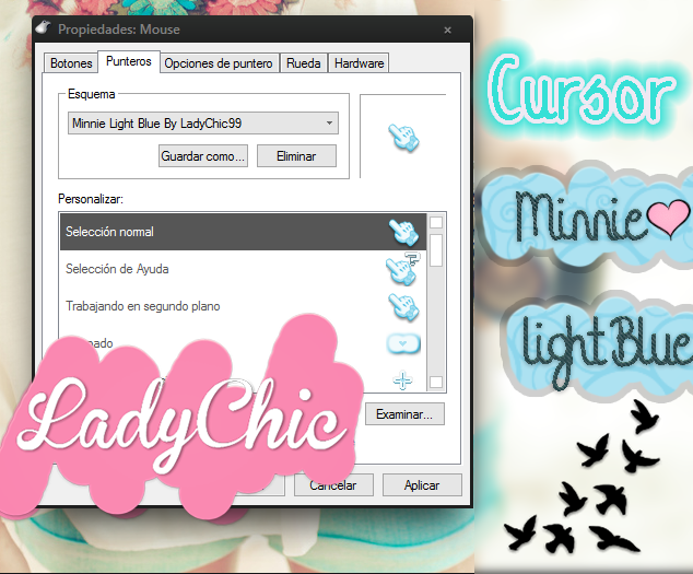 Cursor Minnie Light Blue by LadyChic99 on DeviantArt