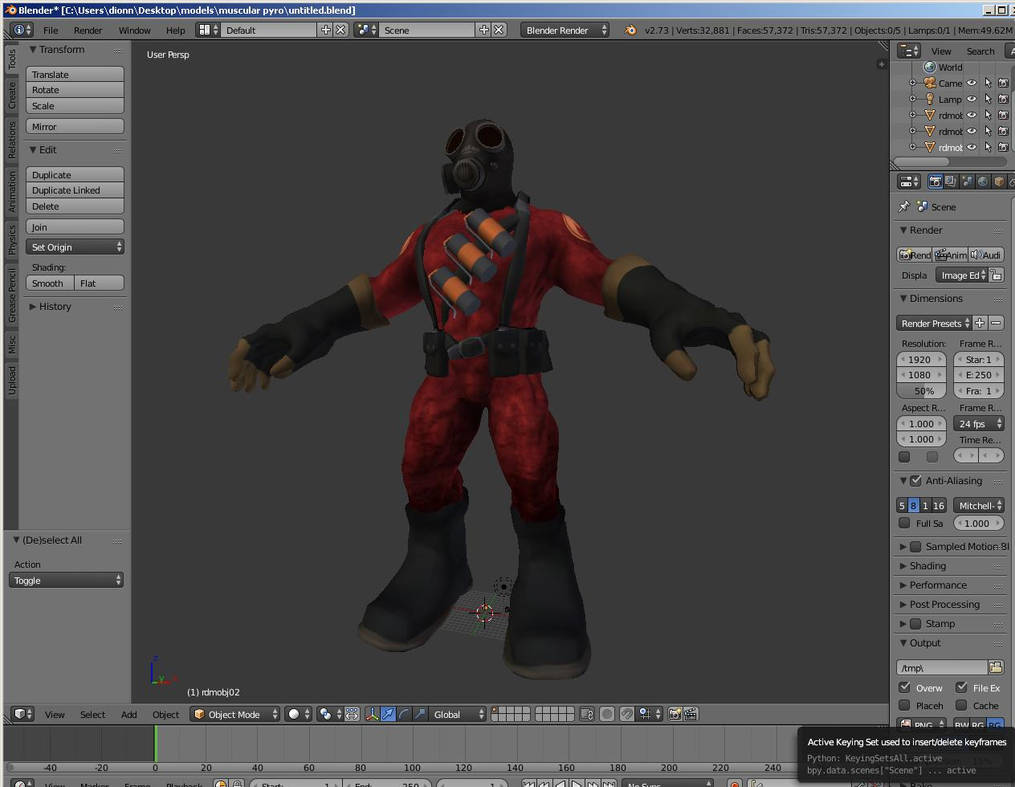 Muscular Pyro model dl by artinkers on DeviantArt