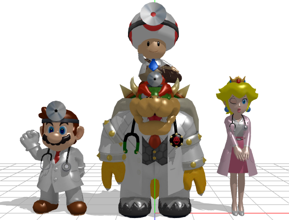 Dr Mario World Models (mmd + fbx) by artinkers on DeviantArt