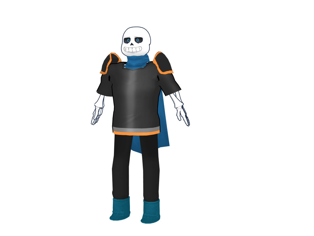 MMD Underverse Sans model dl by artinkers on DeviantArt
