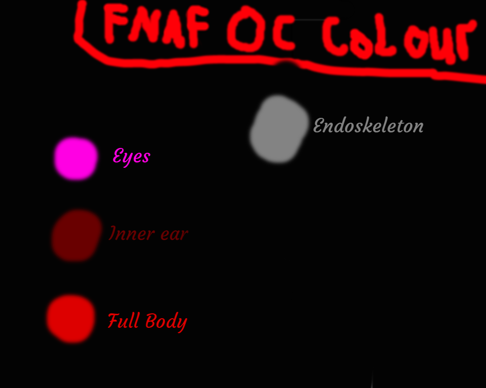 Fnaf OC colours by phantom-mangle56 on DeviantArt