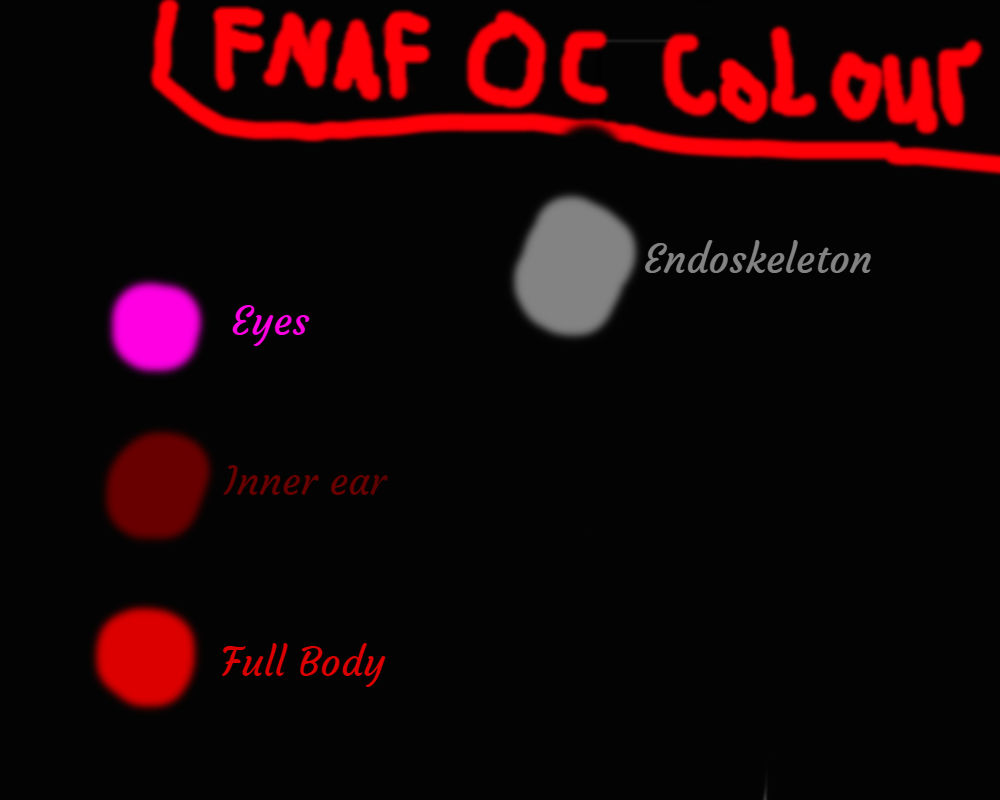 Fnaf OC colours by phantom-mangle56 on DeviantArt