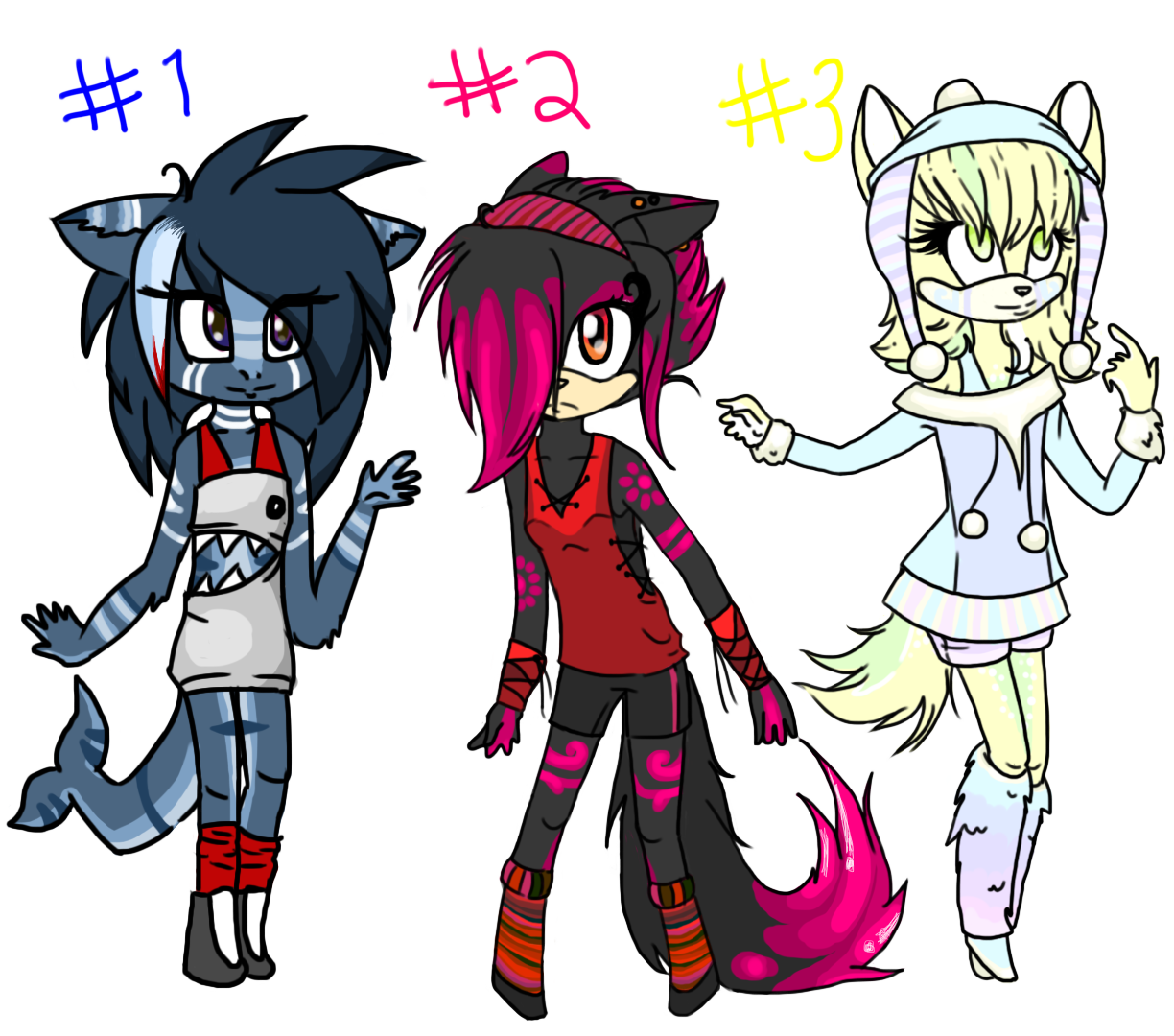 Character design contest! Results! by SweetyChan-X on DeviantArt