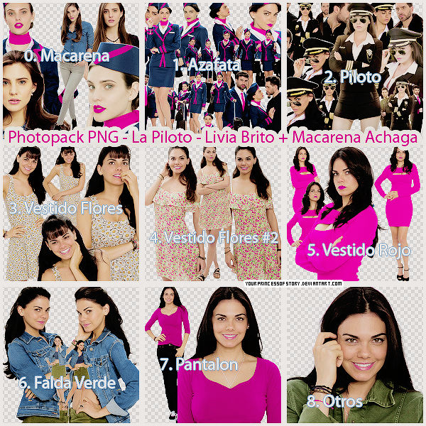 Photopack PNG - La Piloto - Livia Brito + Macarena by ...