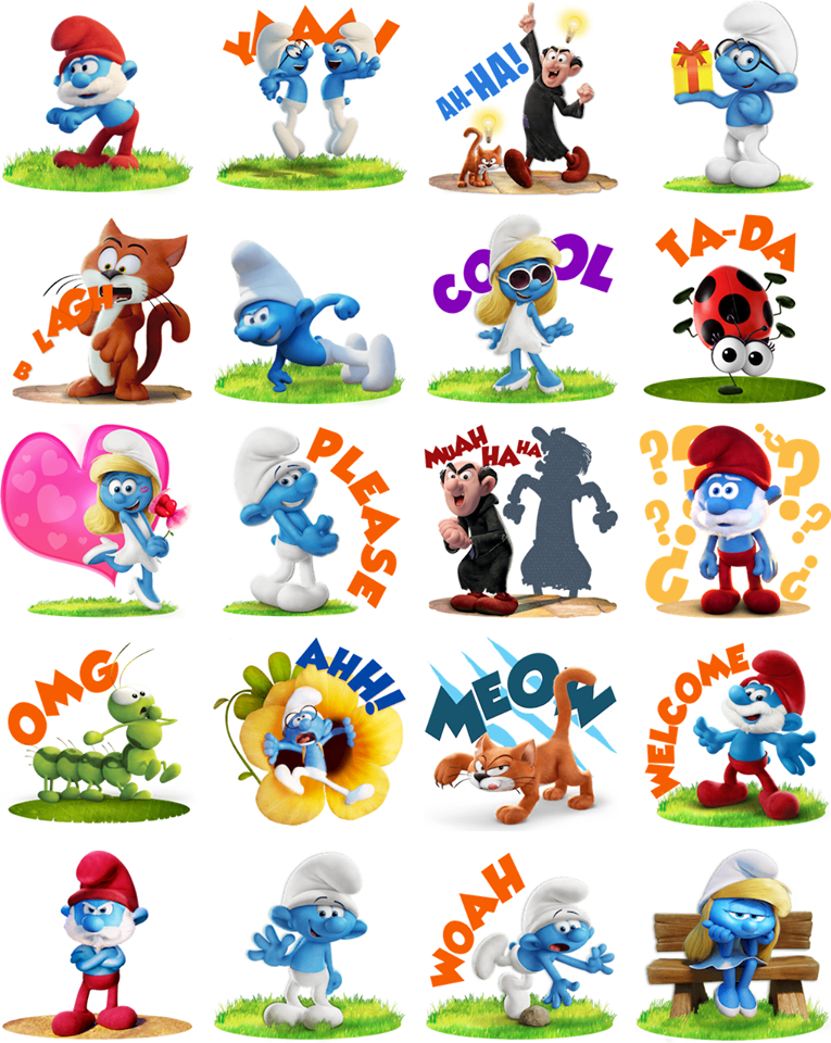 Stickers - Pitufos - Facebook by Yourprincessofstory on DeviantArt