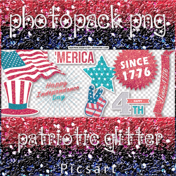 PNGS | PicsArt | Patriotic Glitter by Yourprincessofstory on DeviantArt