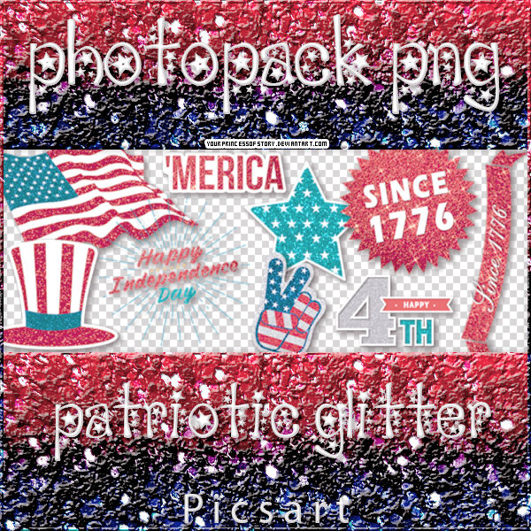 PNGS | PicsArt | Patriotic Glitter by Yourprincessofstory on DeviantArt
