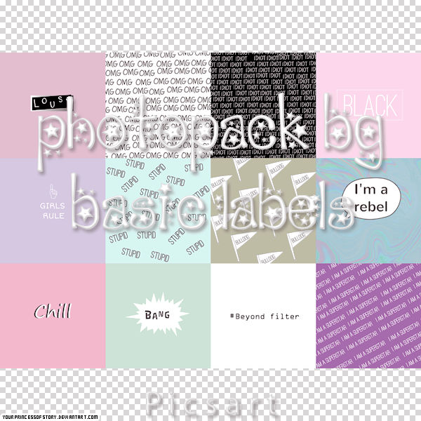 Fondos | PicsArt | Basic Labels by Yourprincessofstory on DeviantArt