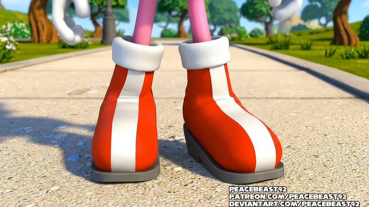 COMMISSIONS OPEN! - Amy Rose's big boots by PeaceBeast92 on DeviantArt