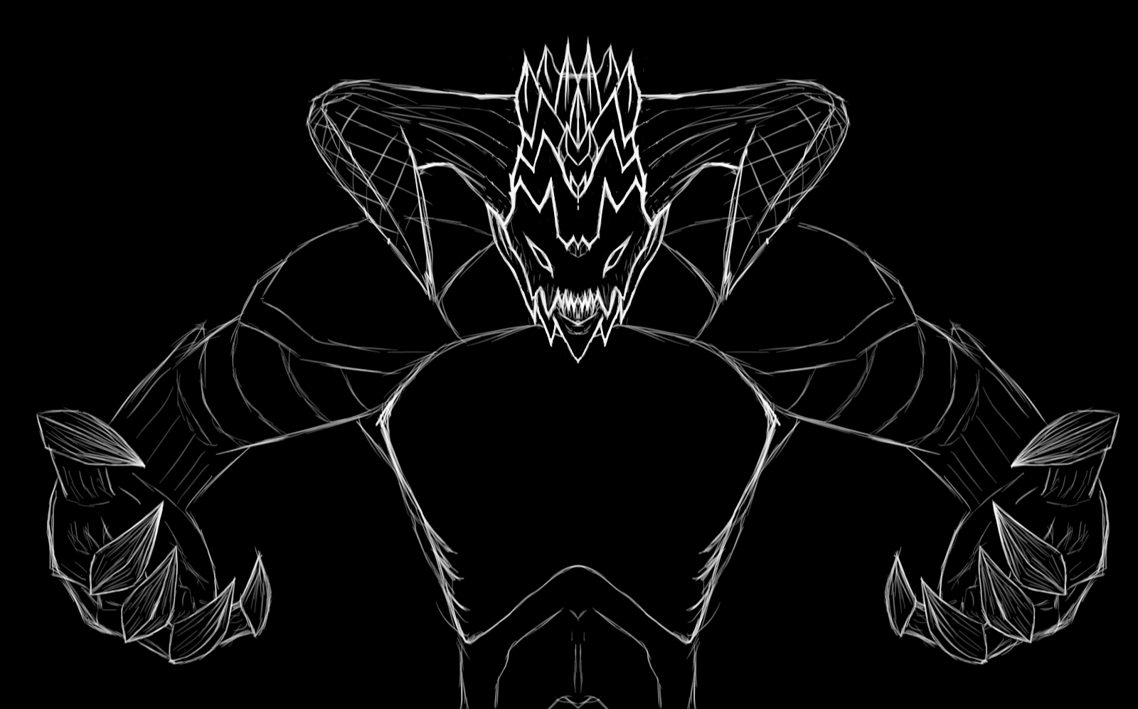 Beast King front view sketch (unfinished) by BananableLecter on DeviantArt