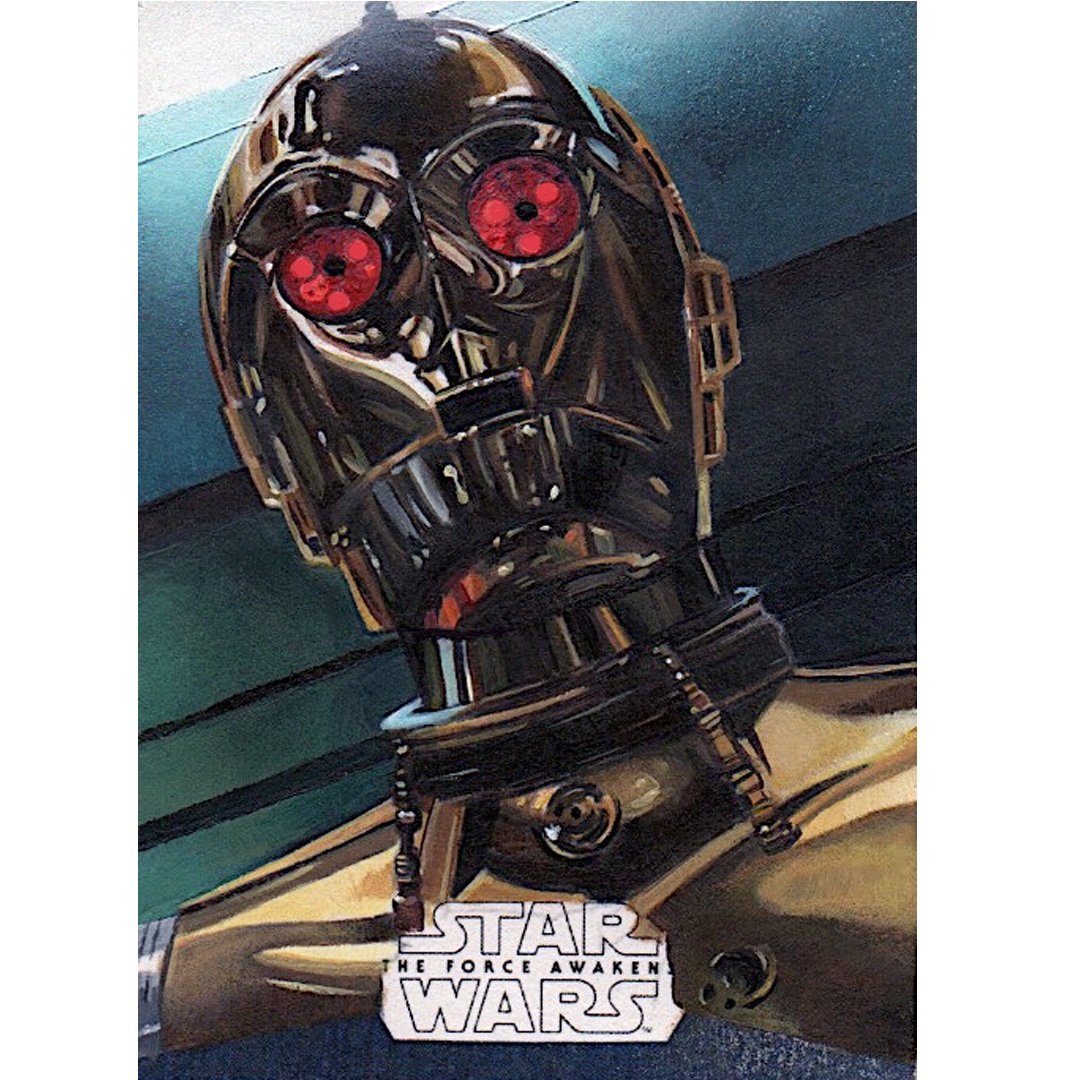 C3PO sketch card by Straycatstudio on DeviantArt