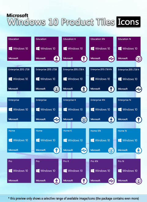 Microsoft Windows 10 Product Tiles by MTB-DAB on DeviantArt