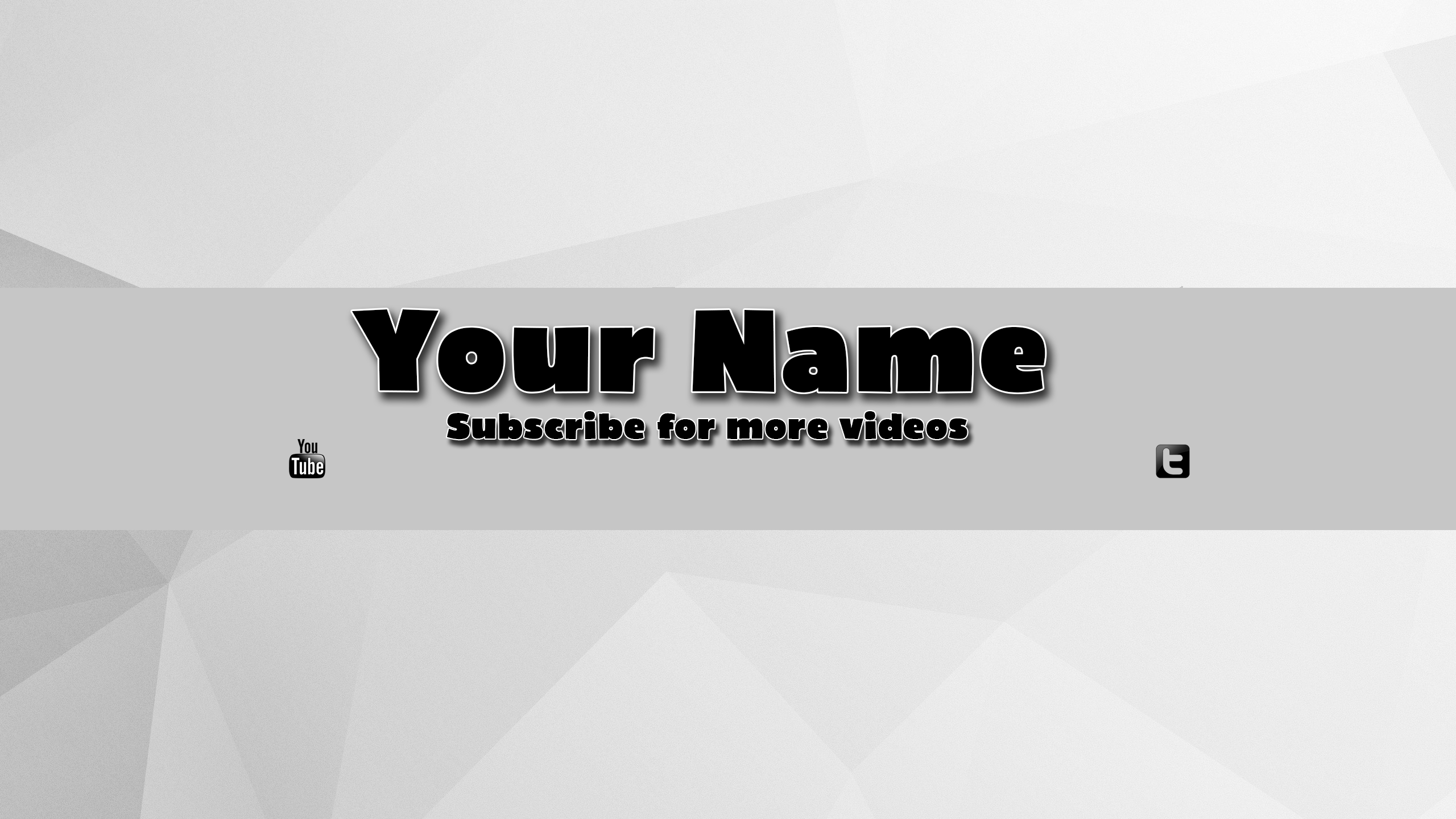Simple Black And White Channel Art For YouTube. by TooManySpoons on ...